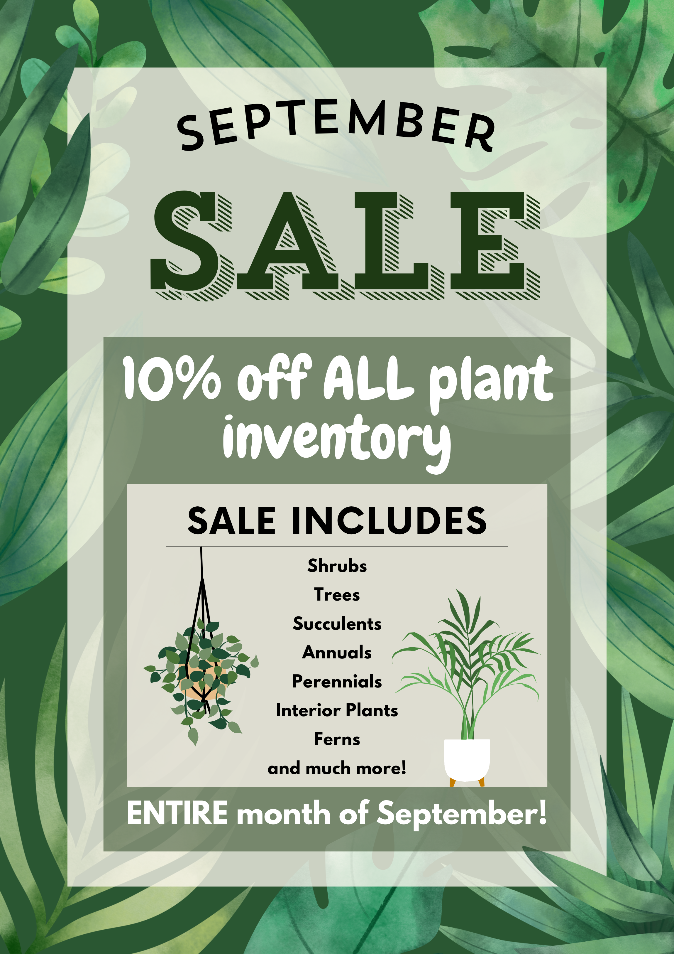 Our September Sale starts NOW – Matthews Greenhouses Inc
